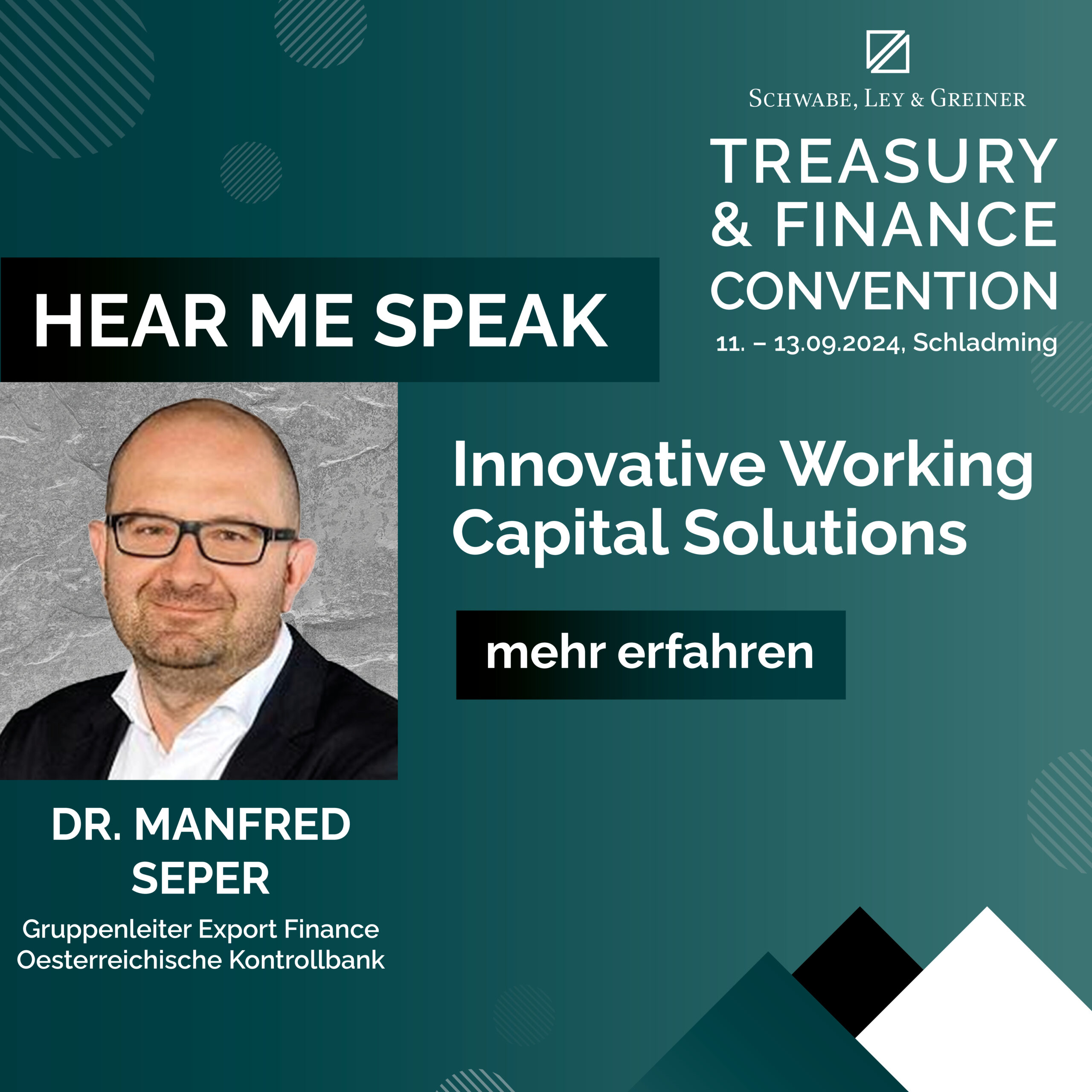 Dr. Manfred Seper - Treasury & Finance Convention